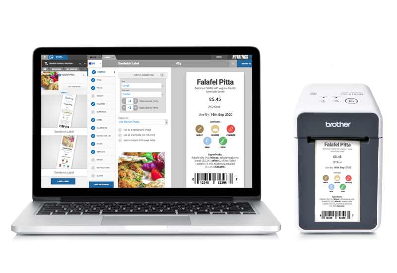 Brother UK and Nutritics team up for bespoke food labeller