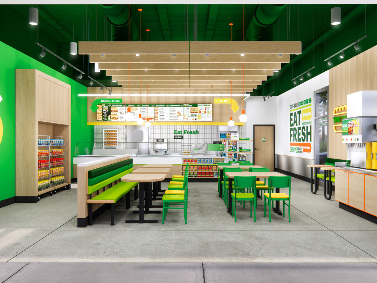 Subway unveils new global restaurant design