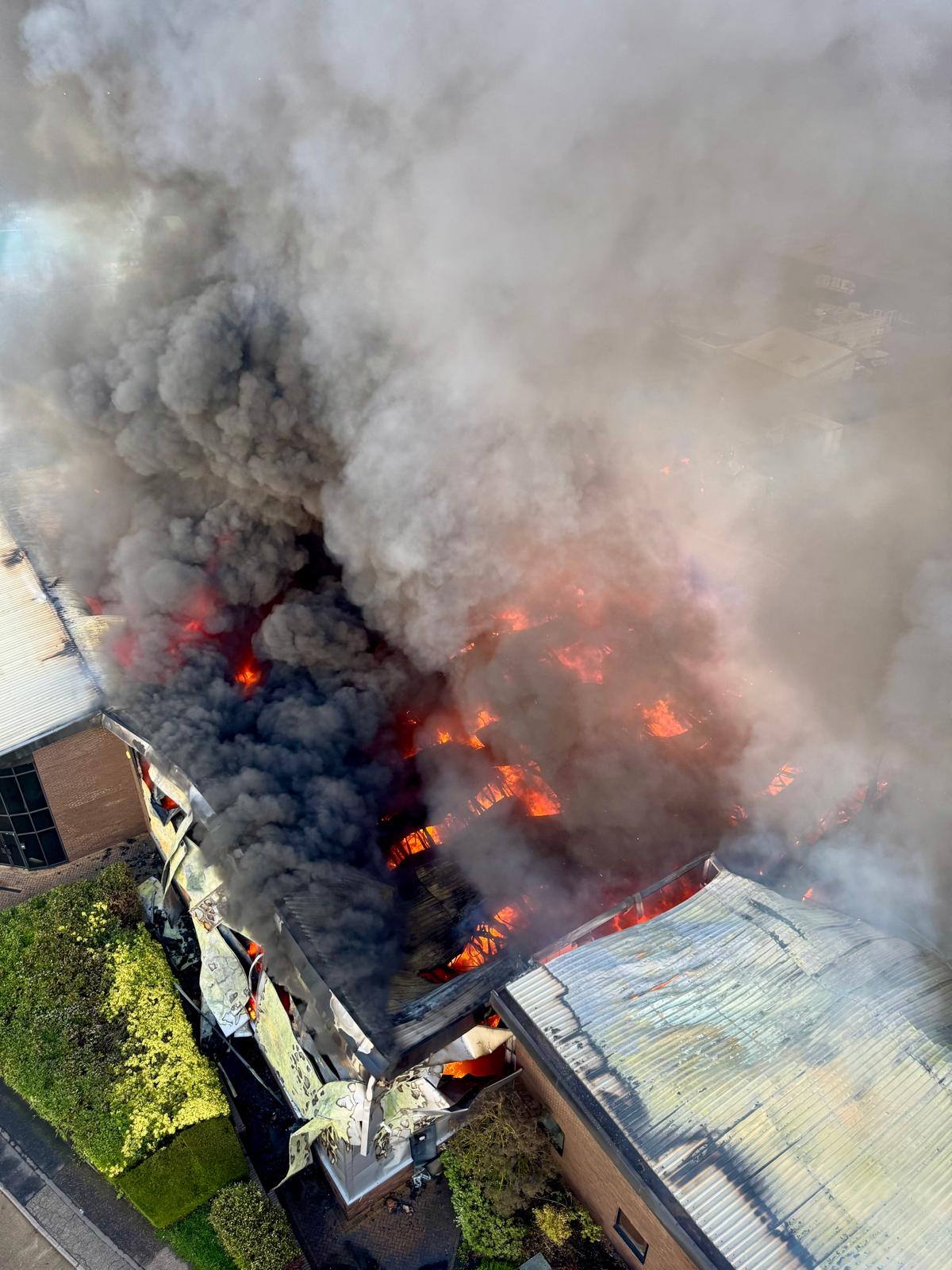 Devastating fire destroys catering equipment supplier’s HQ